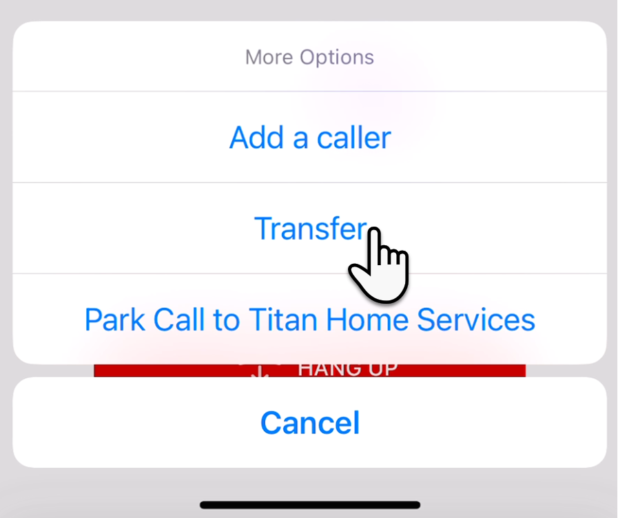 Add a caller and transfer a call through Dialpad mobile app