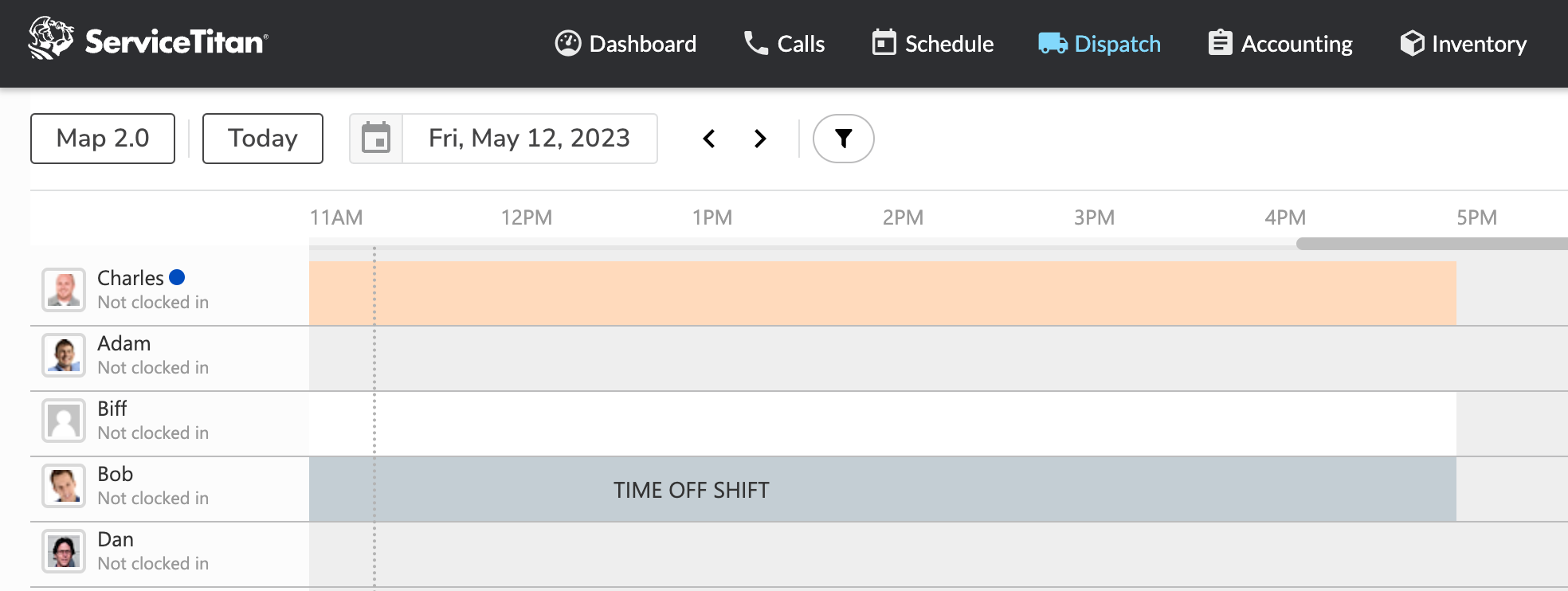 Use Technician Shifts