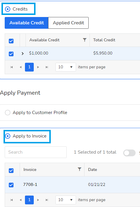Invoice Missing from Collect and Apply Payment Screen