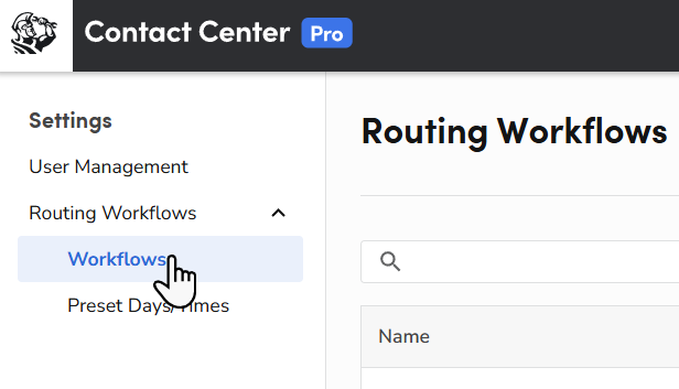 Cursor Routing Workflows tab