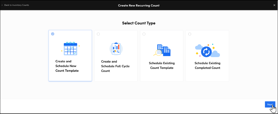 Create schedule count template