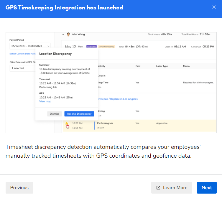 The GPS Timekeeping Integration introduction screen show you how to use ...