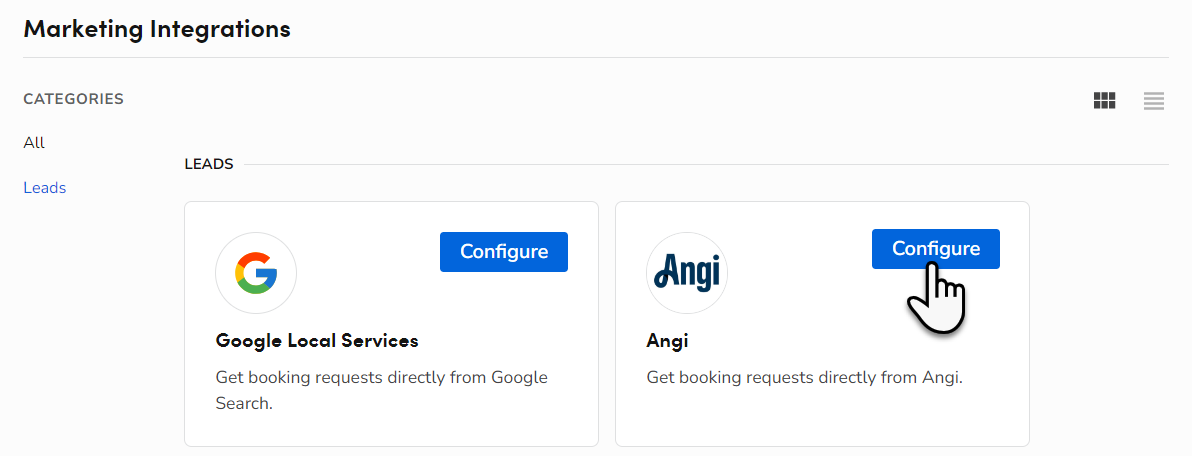angi lead configure