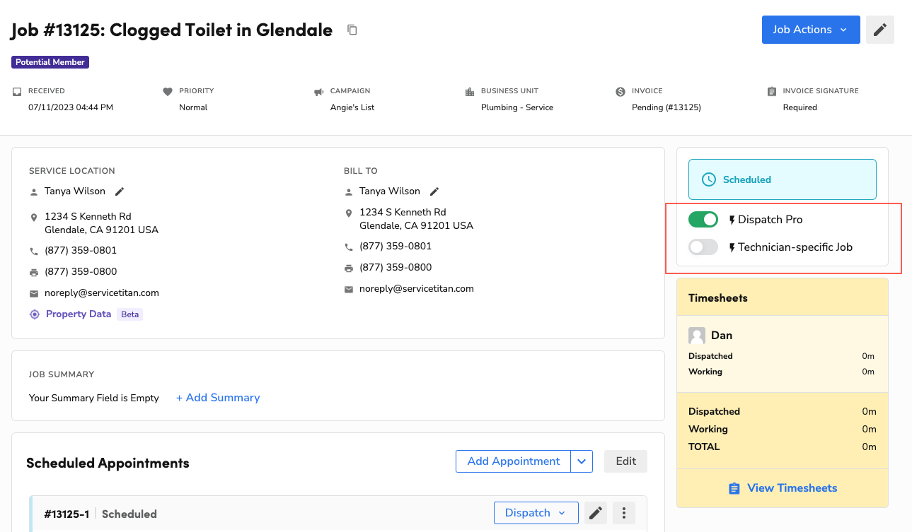 Manage jobs with Dispatch Pro