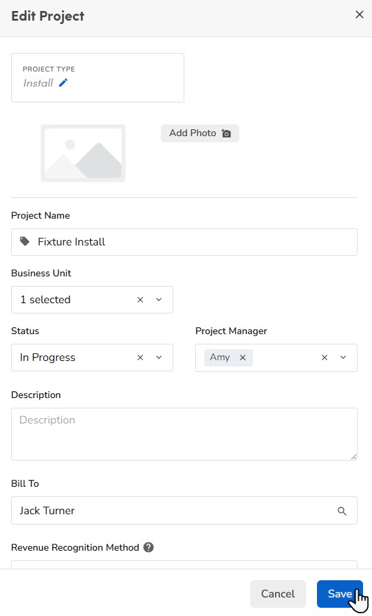 A Cursor Clicking Save