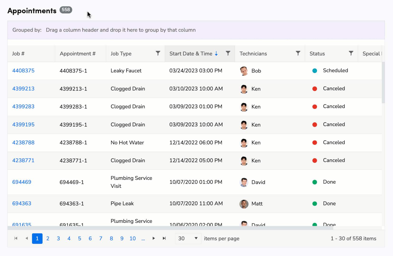 Customer and Location Records overview