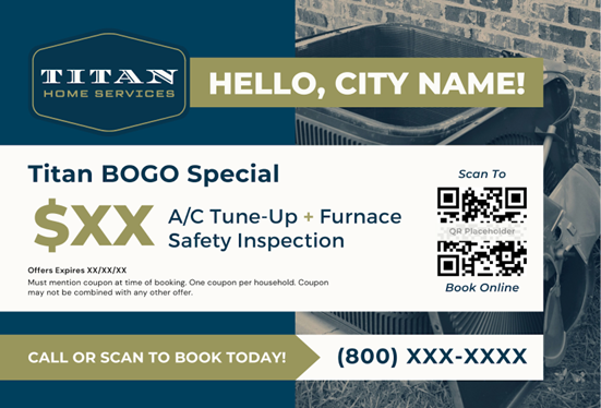 An example of a Direct Mail campaign using a QR code.
