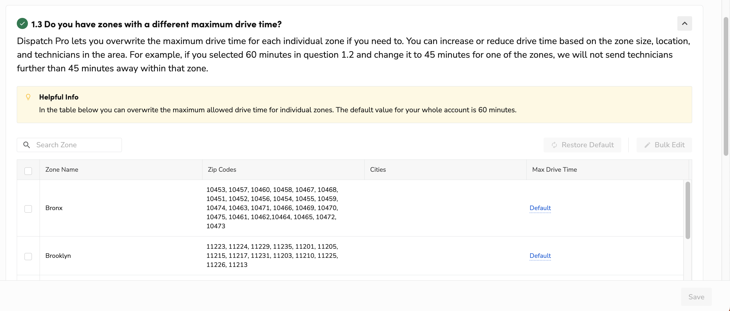 Adjust Dispatch Pro Routing settings