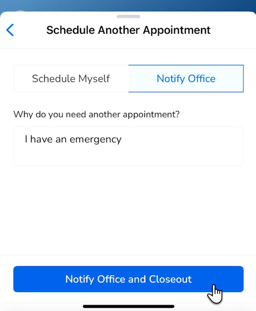 Cursor Notify Office and Closeout in Field Mobile App