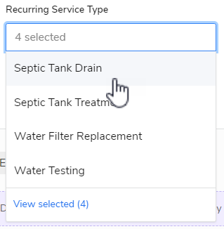 Recurring Services - Upcoming Appointments report template