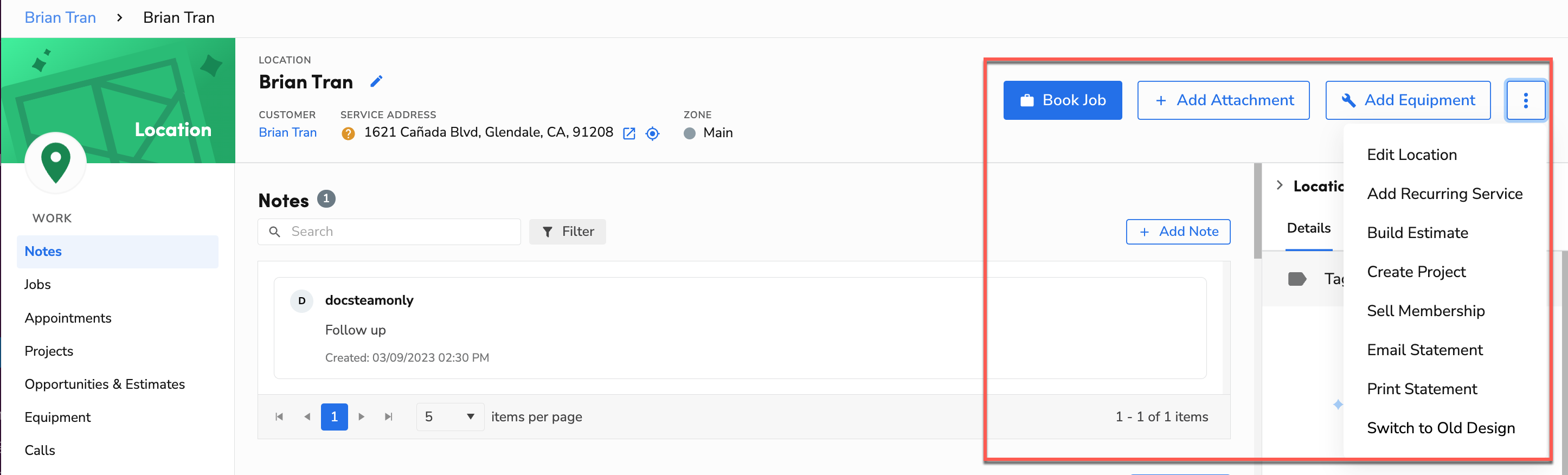 Customer and Location Records overview
