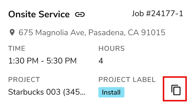 A timesheet in the ServiceTitan Field Mobile App.