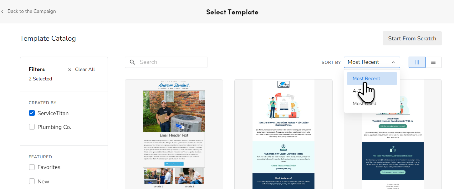 Template Catalog