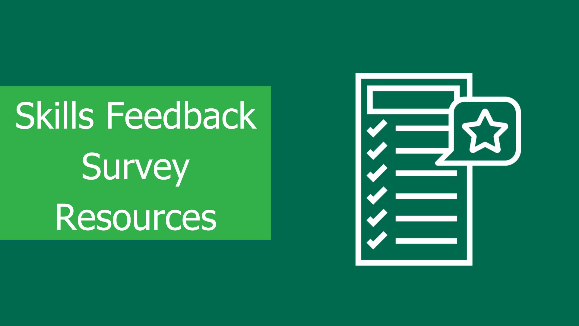 WBL Skills Feedback Survey Resources