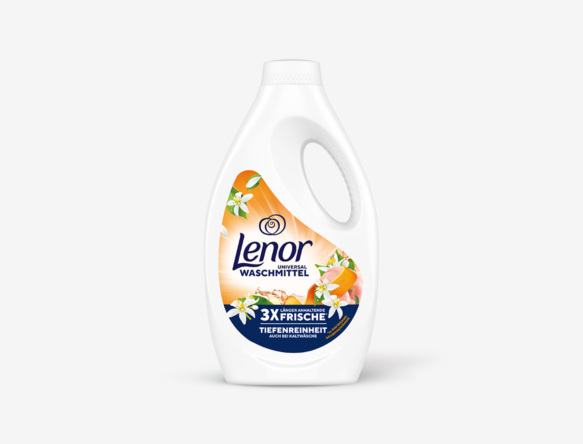 LENOR Flüssigwaschmittel Duft von Orangenblüte & Pfirsich | Lenor DE
