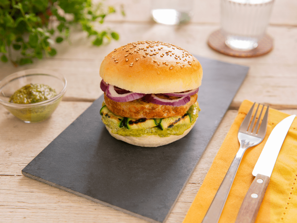 BURGER ΜΕ ΜΠΙΦΤΕΚΙ ΚΟΤΟΠΟΥΛΟ ΚΑΙ PESTO GENOVESE | Barilla | Barilla
