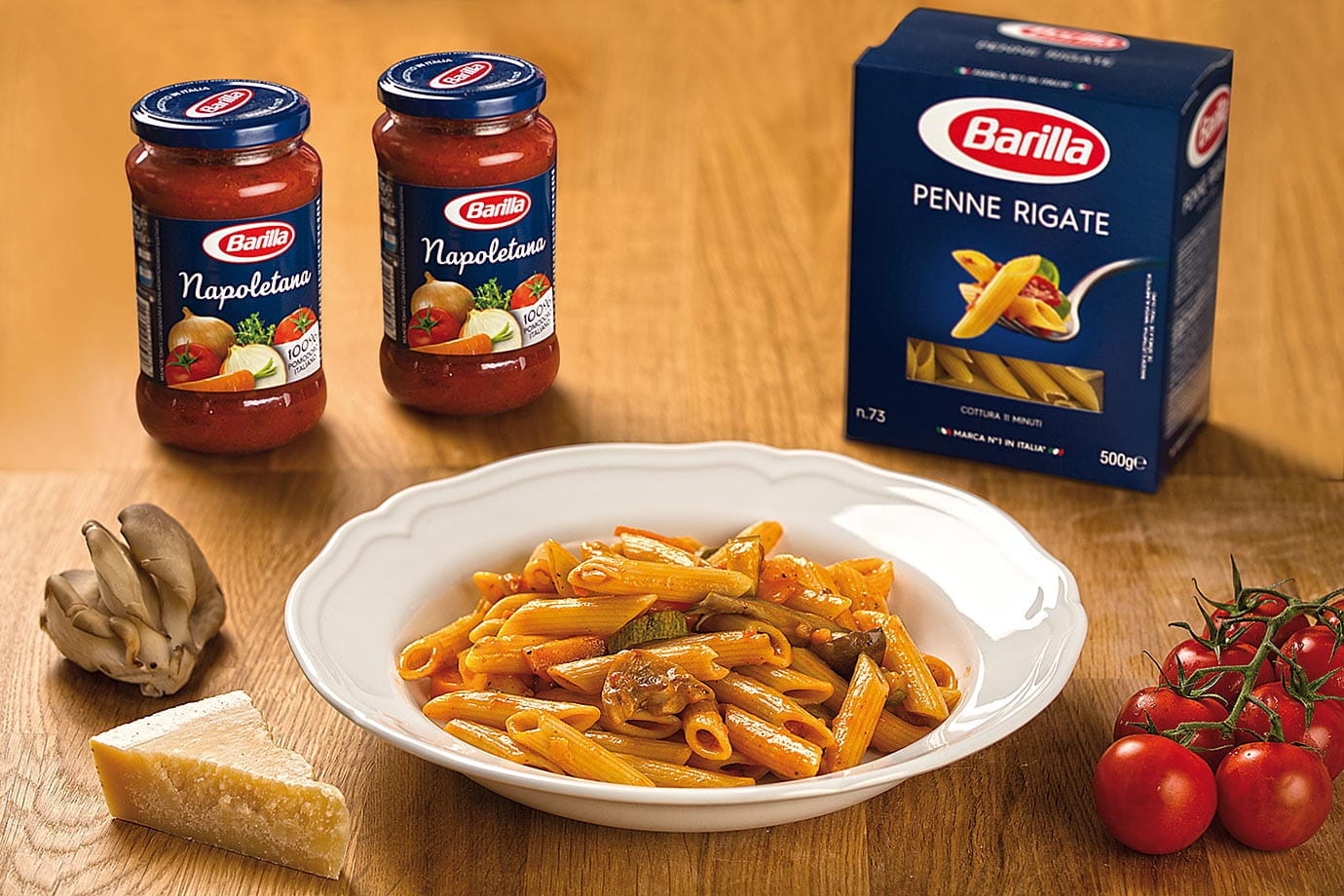 PENNE RIGATE ΜΕ ΚΟΤΟΠΟΥΛΟ, ΚΟΛΟΚΥΘΑΚΙΑ ΚΑΙ ΣΑΛΤΣΑ NAPOLETANA | Barilla ...