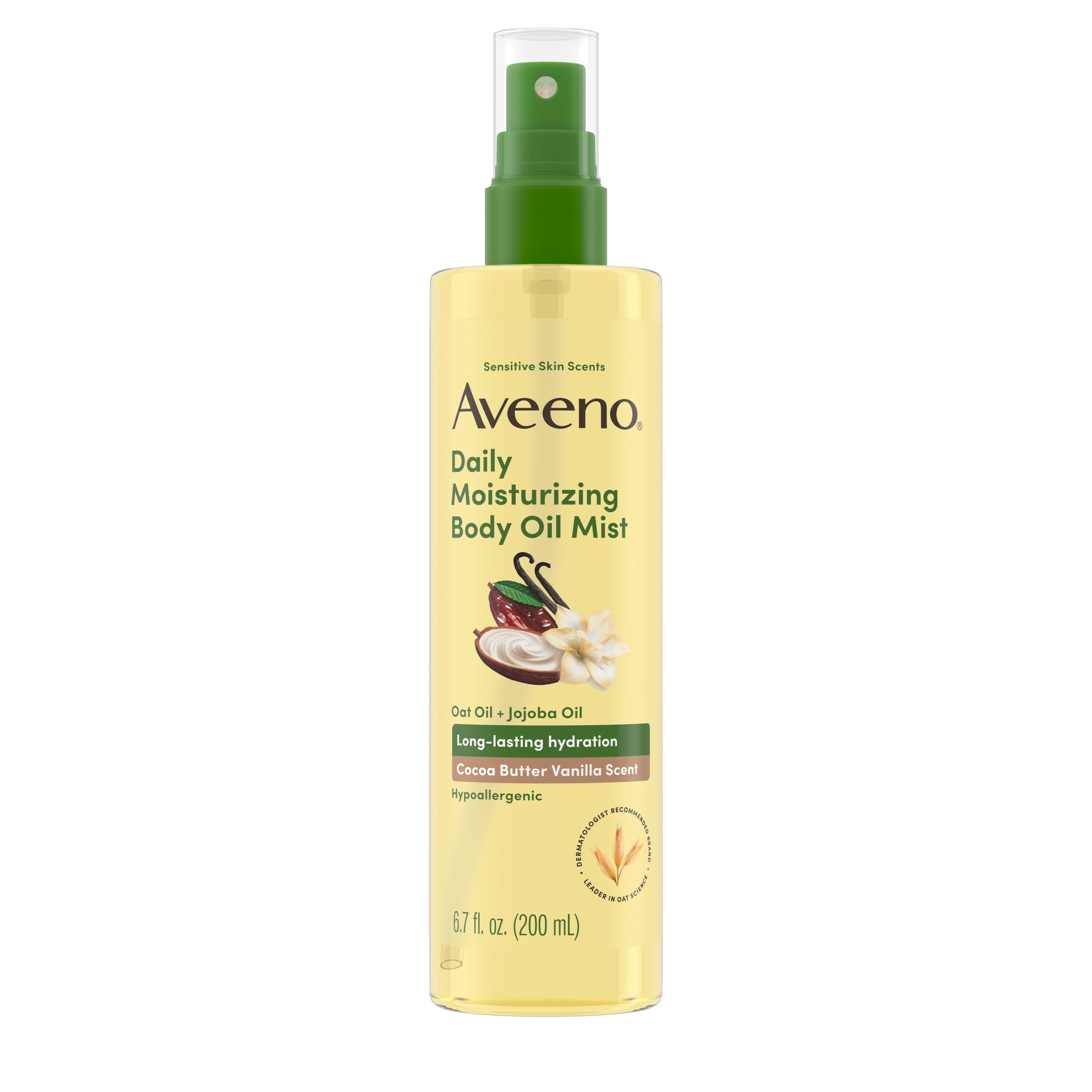 Daily Moisturizing Body Oil Mist Cocoa Butter Vanilla Scent | Aveeno®