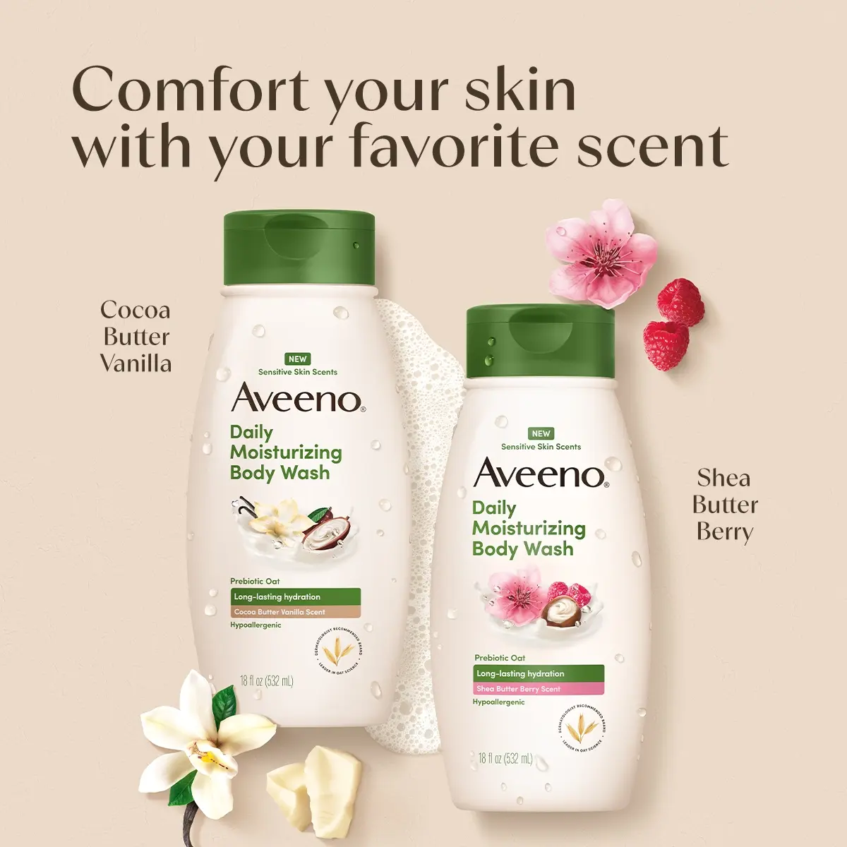 Daily Moisturizing Body Wash Shea Butter Berry Scent | Aveeno®