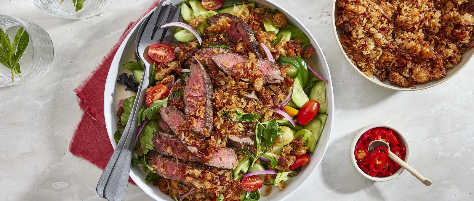 Crispy Rice & Beef Salad Recipe - Perfect Blend of Texture and Flavour ...