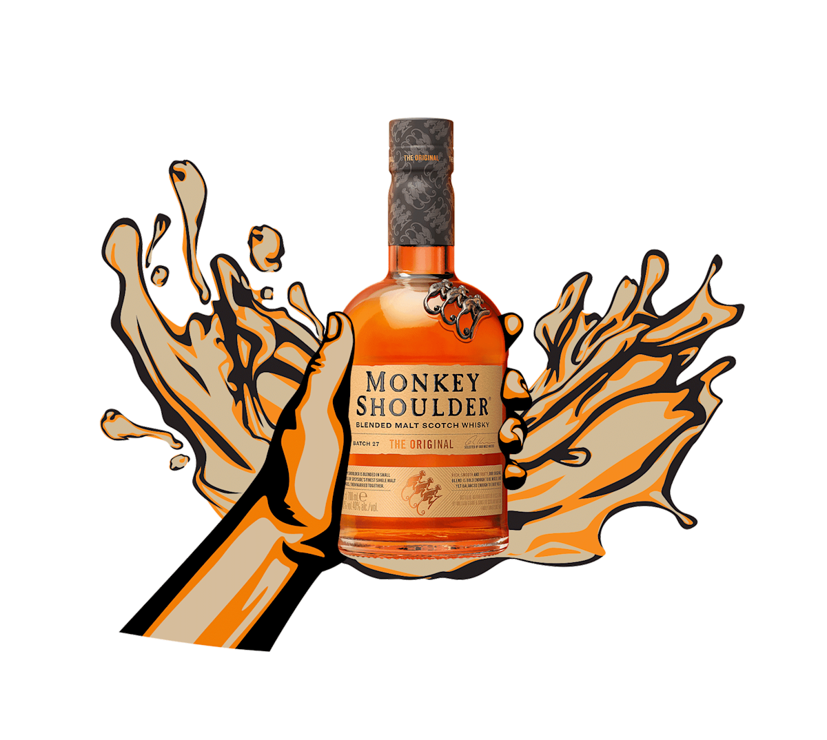 Monkey Shoulder Original Blended Malt Speyside Scotch Whisky | Monkey Shoulder