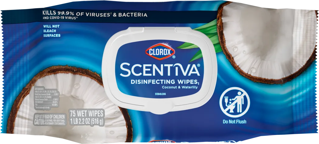 Clorox Scentiva Disinfecting Wipes1-Flex Pack