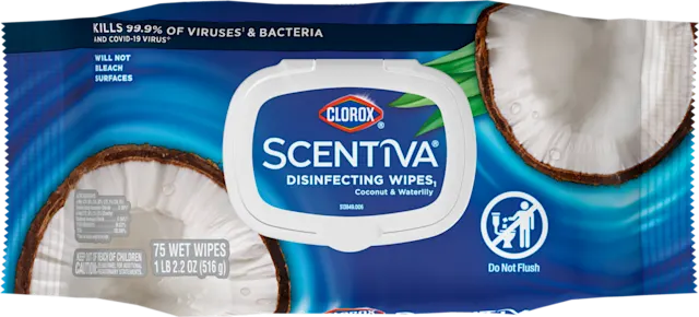 Clorox Scentiva Disinfecting Wipes1-Flex Pack