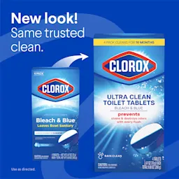 Clorox™ Bleach & Blue Automatic Toilet Bowl Cleaner Tablets | Clorox™