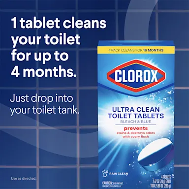 Clorox™ Bleach & Blue Automatic Toilet Bowl Cleaner Tablets | Clorox™