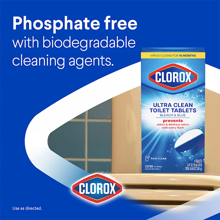Clorox™ Bleach & Blue Automatic Toilet Bowl Cleaner Tablets | Clorox™