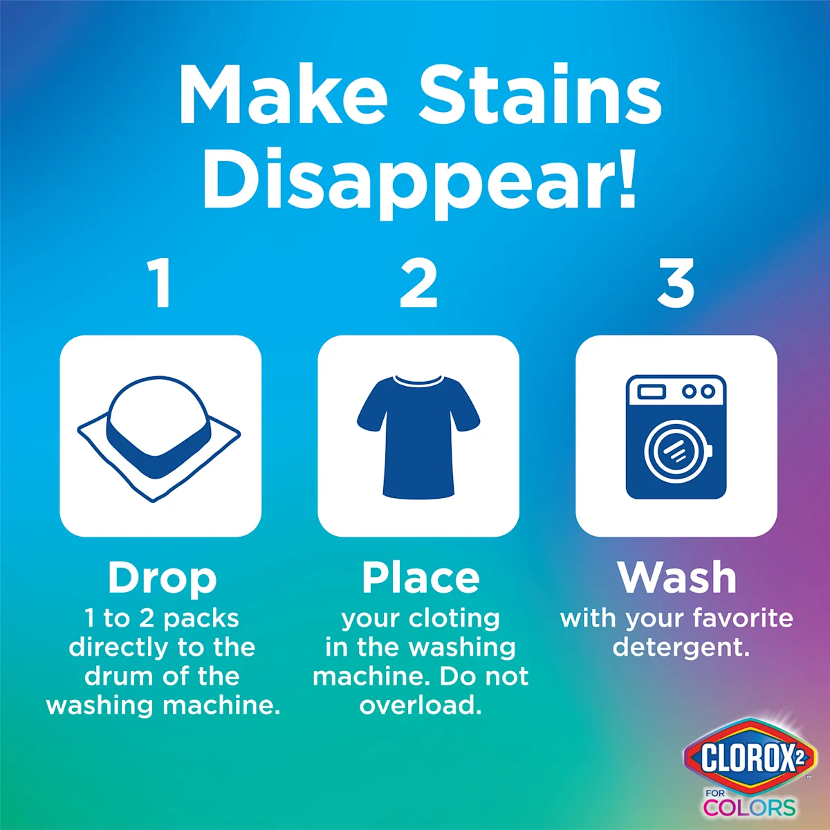 Clorox 2® Laundry Color-Safe Bleach Stain Remover Packs