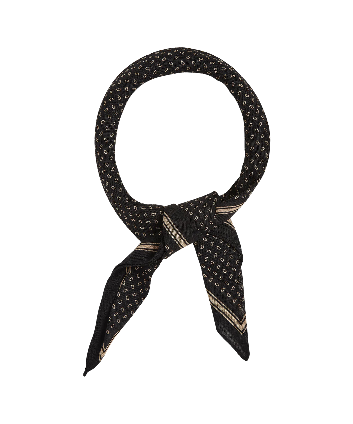 - Todd Snyder Wool Paisley Neckerchief in Black | Story + Rain