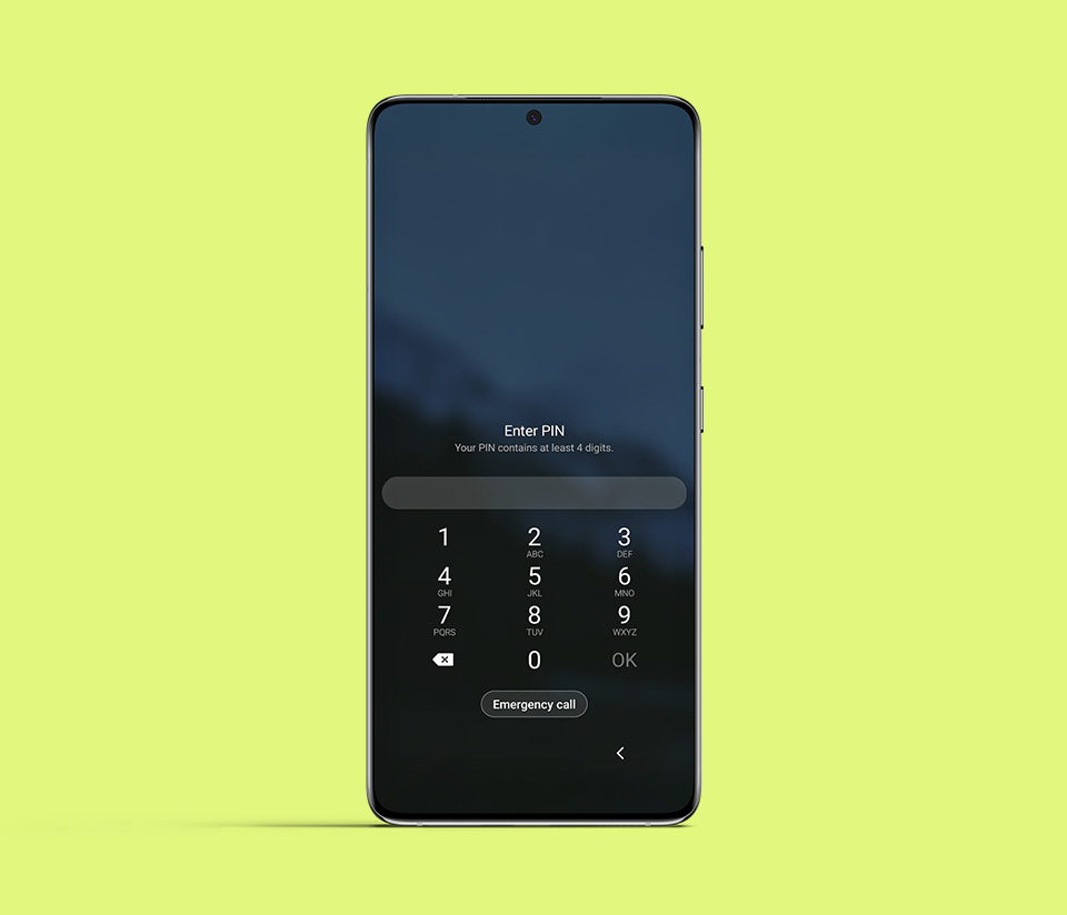 samsung phone default pin code