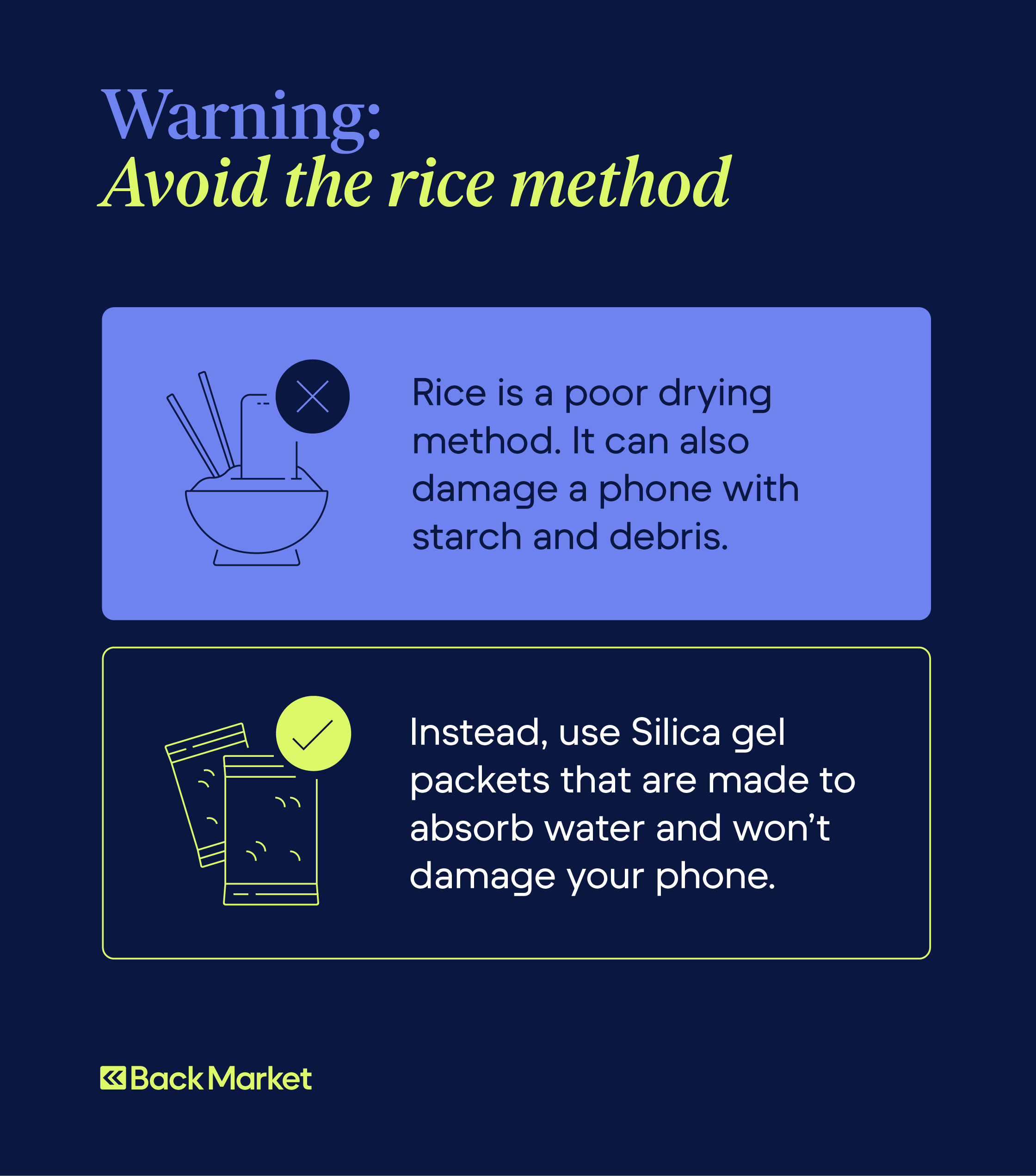 How to get water out of phone in 4 steps (without rice) | Back Market