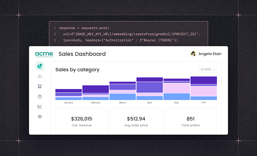 Introducing Hex Embedded Analytics | Hex Introducing Hex Embedded Analytics | Hex