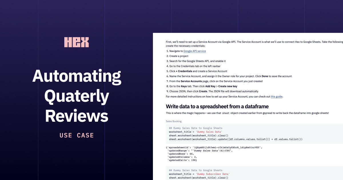How to Automate your Quarterly Reviews (with examples) | Hex How to Automate your Quarterly Reviews (with examples) | Hex