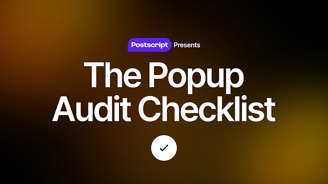 Get the Popup Audit Checklist