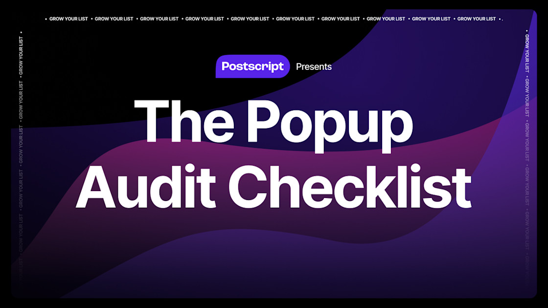 Get the Popup Audit Checklist