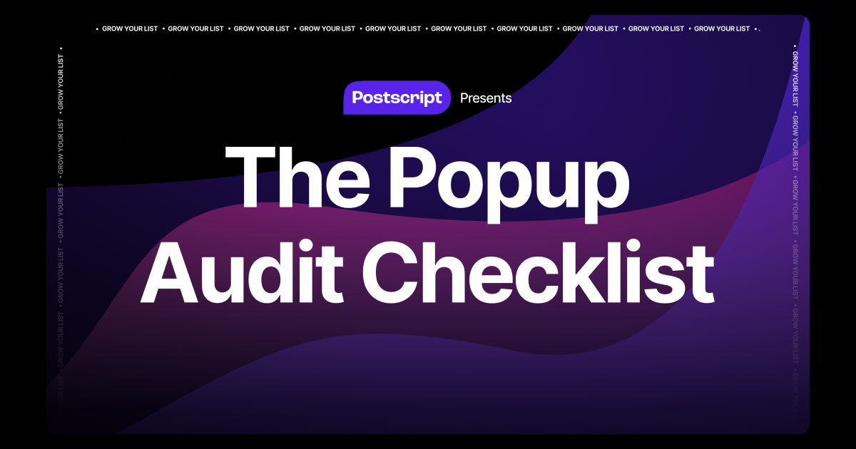 Get the Popup Audit Checklist