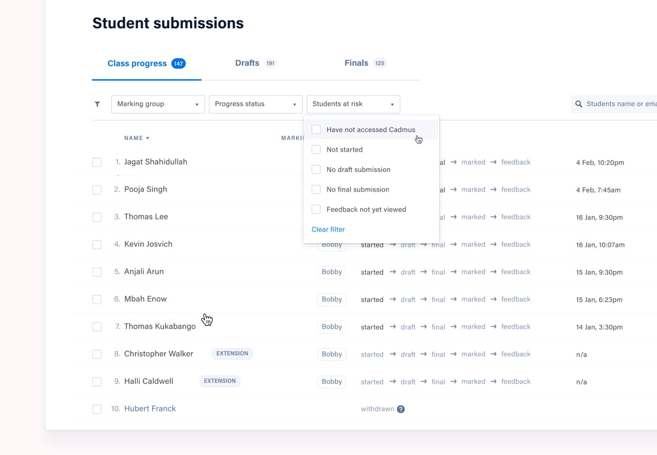 Cadmus Guides – Managing Your Class Pre-Submission Cadmus Guides – Managing Your Class Pre-Submission