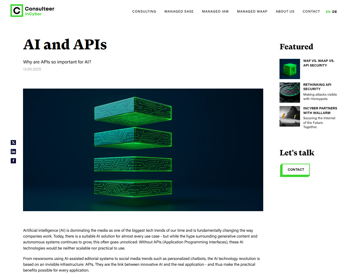 APIs and AI: How Interfaces Empower—and Secure—Artificial Intelligence