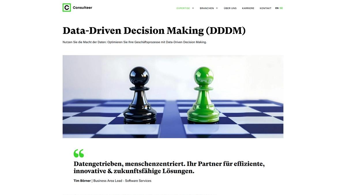 Data-Driven Decision Making (DDDM) für Smart Banking & Manufacturing