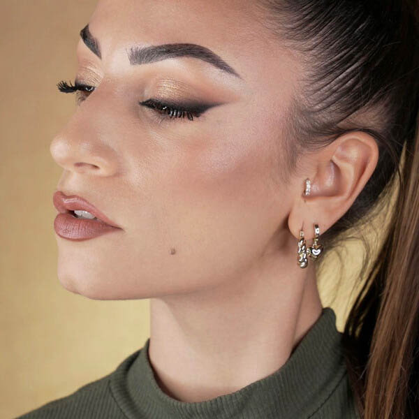 Puffed Heart Hoops - Jessica | Ana Luisa Jewelry