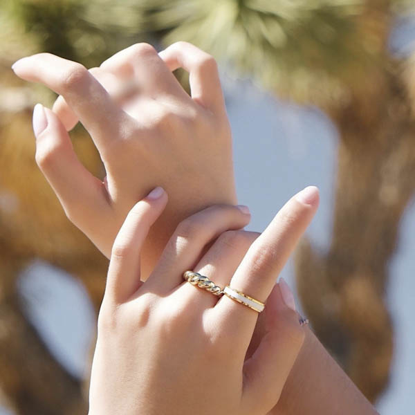 Gold Twist Ring - Rope Slim | Ana Luisa Jewelry