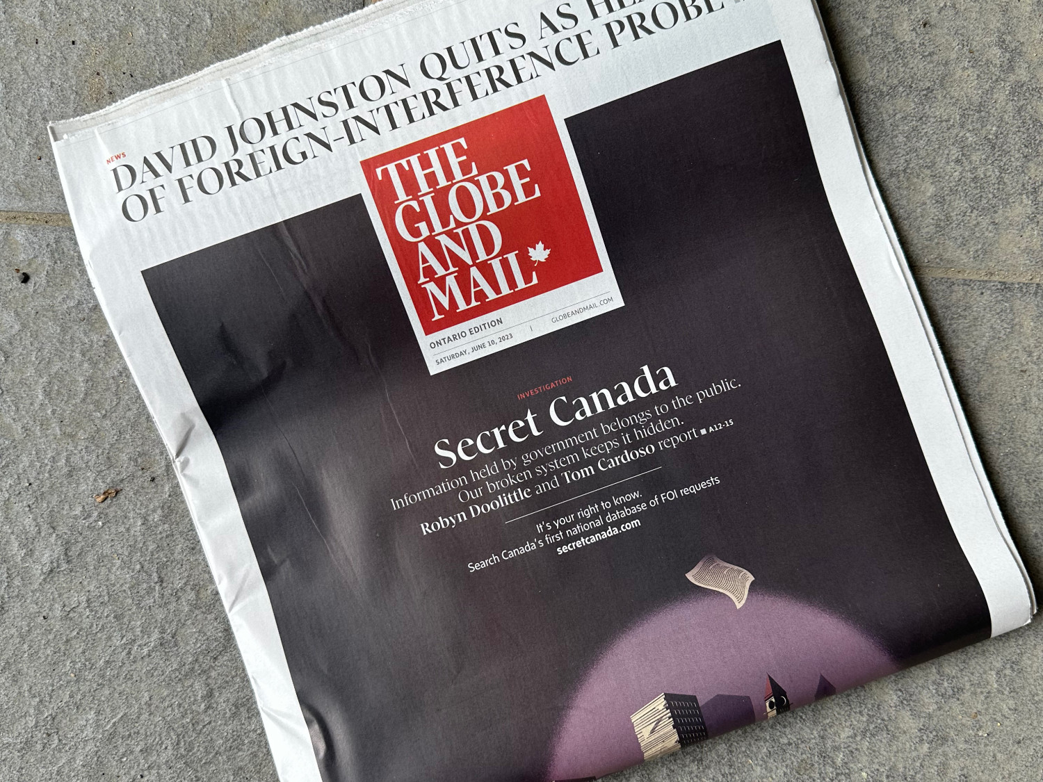 Secret Canada nominated for a National Newspaper Award | Secret Canada