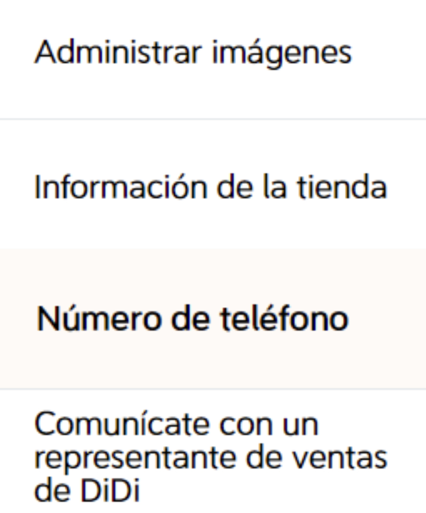 Cómo cambiar tu número de contacto desde la DiDi Tienda | DiDi Food México