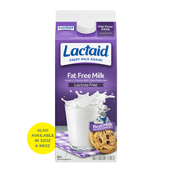 LACTAID® Fat Free Lactose-Free Milk | LACTAID®