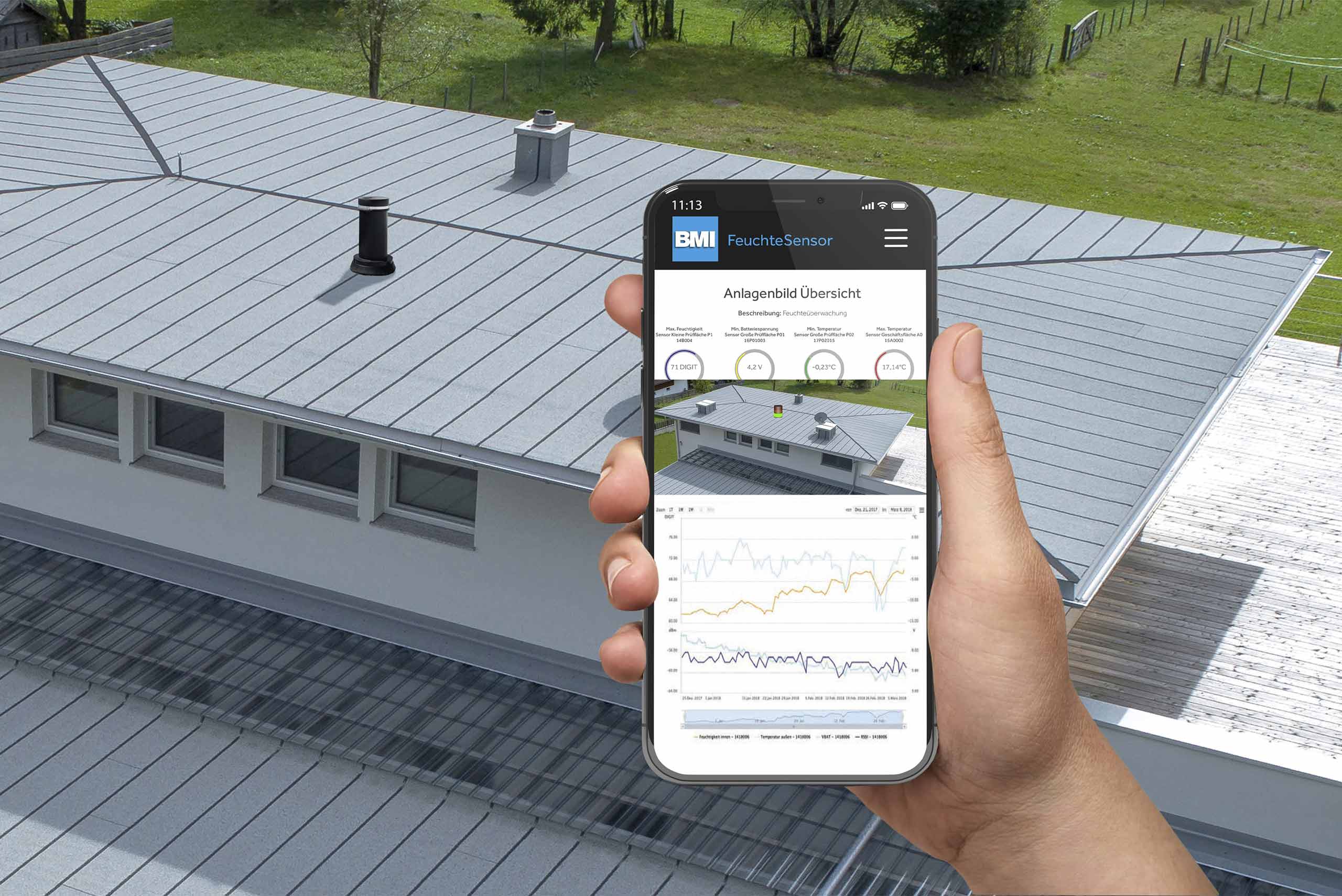 FeuchteSensor: Monitoring für das Flachdach | BMI Österreich