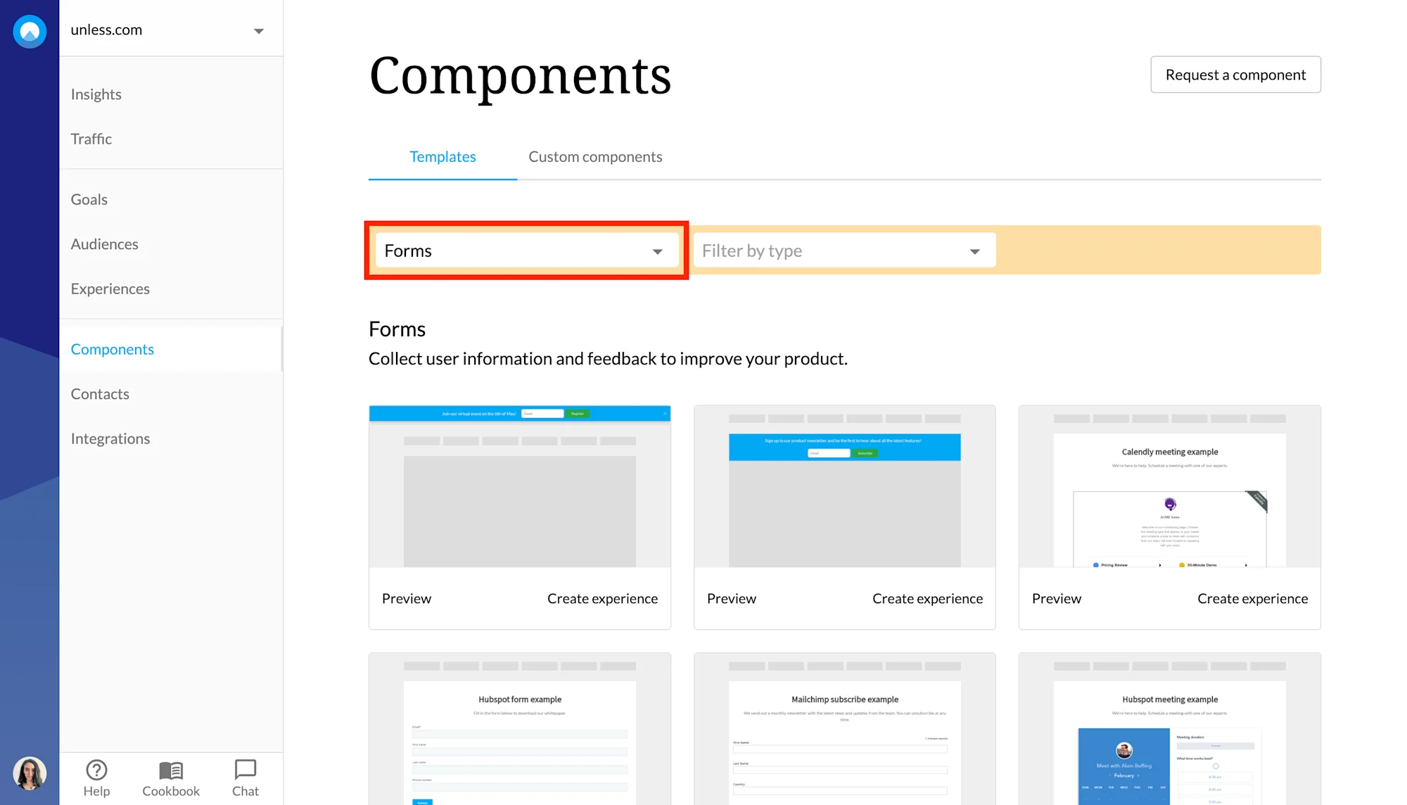 How to set-up a form embed component