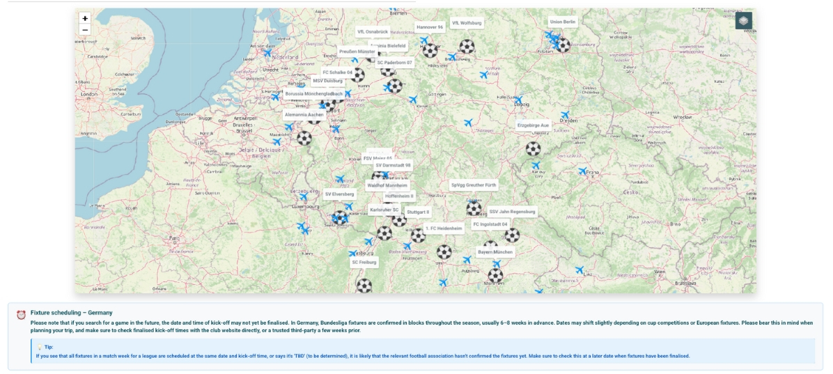 Football Fixture Finder: Plan Trips With Our Map Tool - OurGameplan